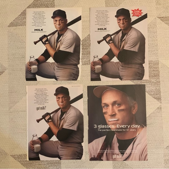 Art | Vintage Milk Ads Cal Ripken Jr Bundle 4 Ads | Poshmark